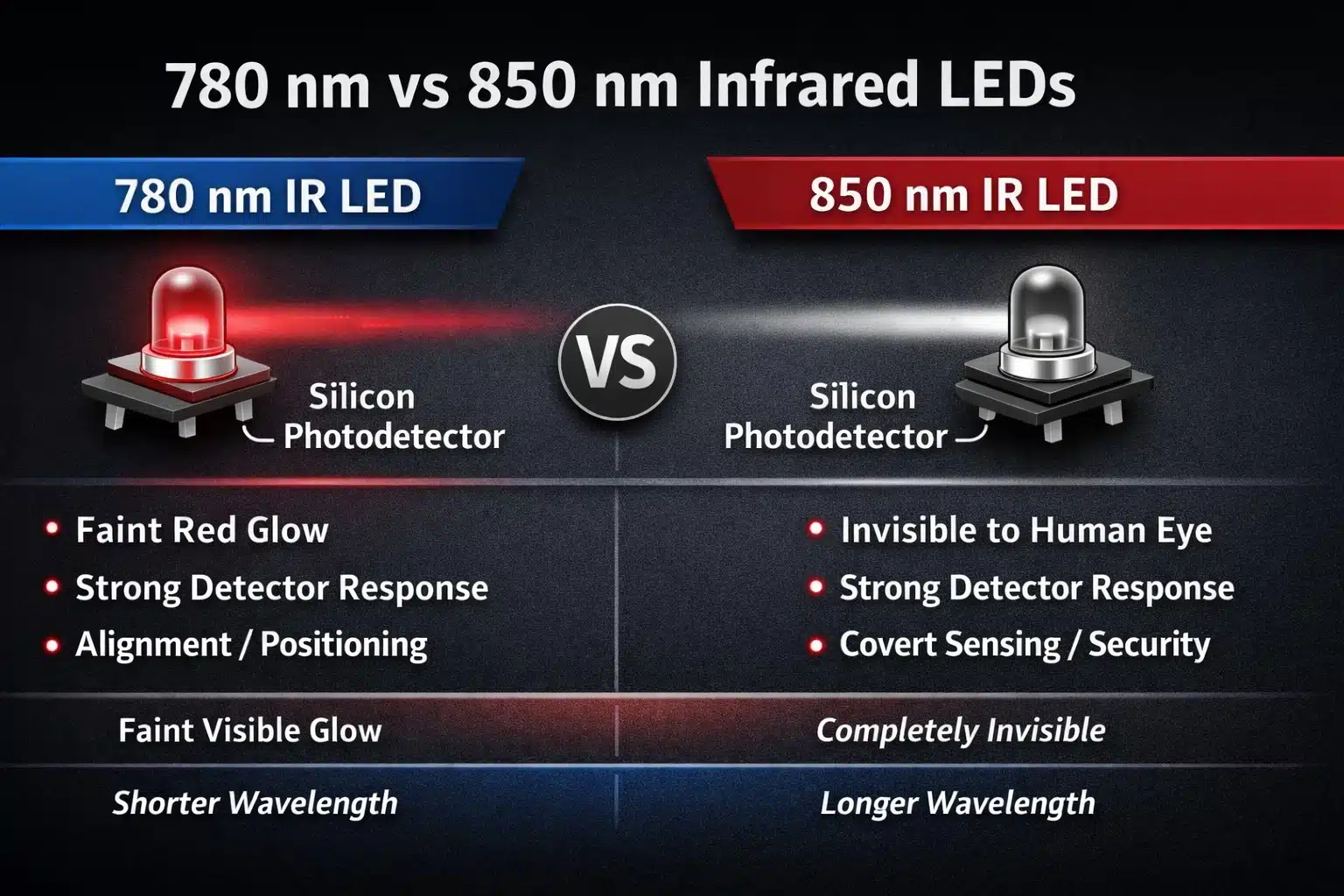 780 nm Infrared LED Light Sources for Optical Sensing and Control ...